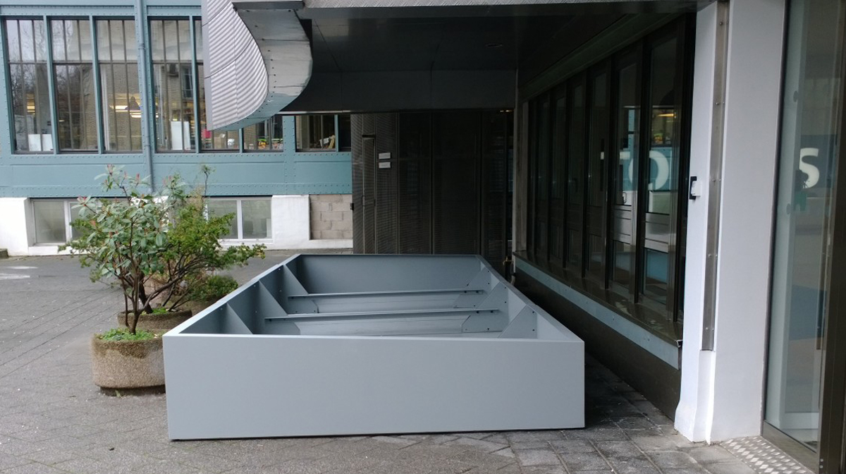 STEELAB - Grand Bac à plantes en tôlerie - Conception sur mesure