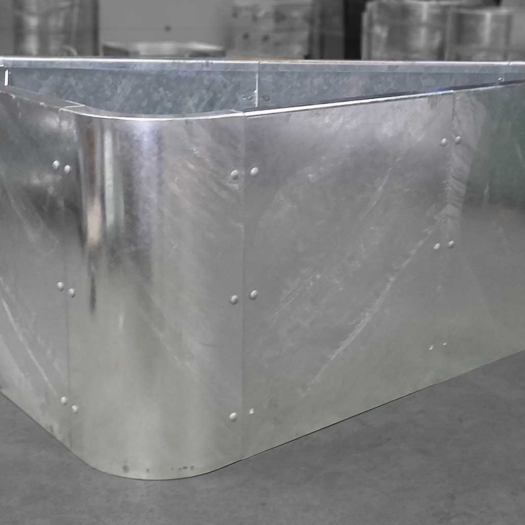 STEELAB Très grande jardinière en acier galvanisé brut à assembler