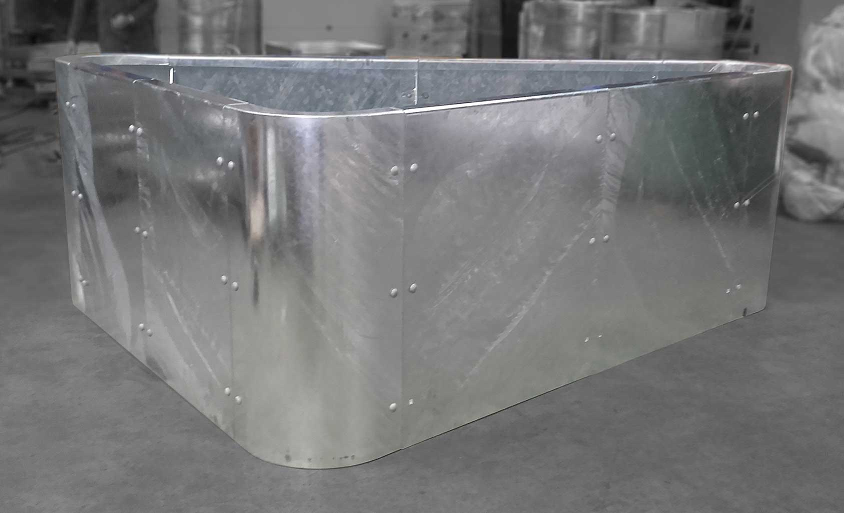 STEELAB Très grande jardinière en acier galvanisé brut à assembler